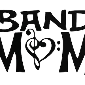 Custom Music Band Mom Decal, Band Mom Sticker, Yeti Tumblers Cup Laptop ...