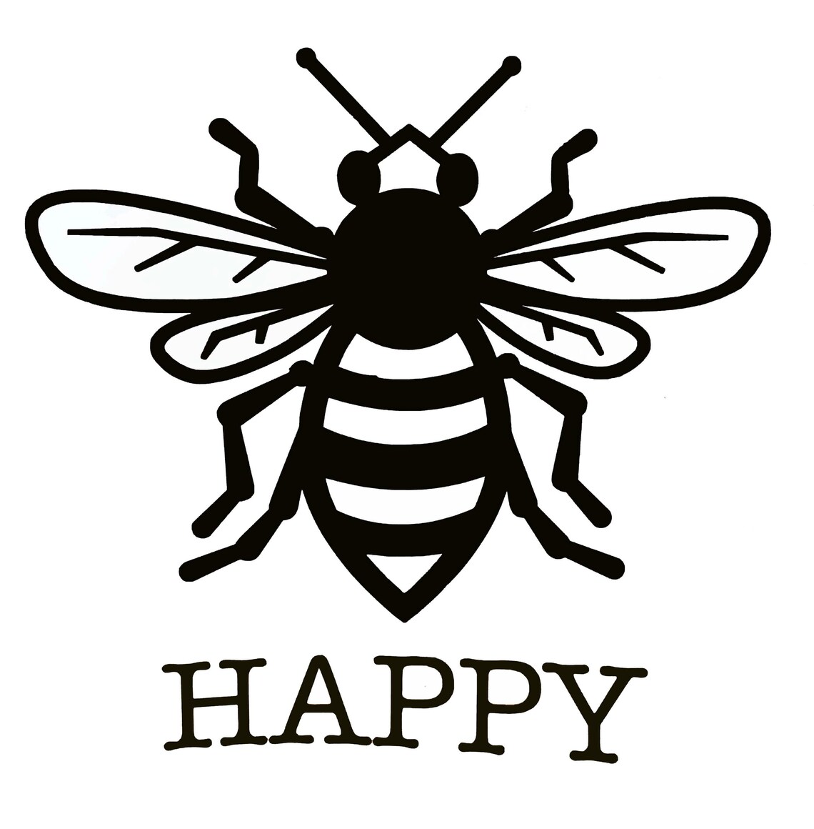 Custom Bee Happy Vinyl Decal Bee Sticker Bee Happy Bumper | Etsy
