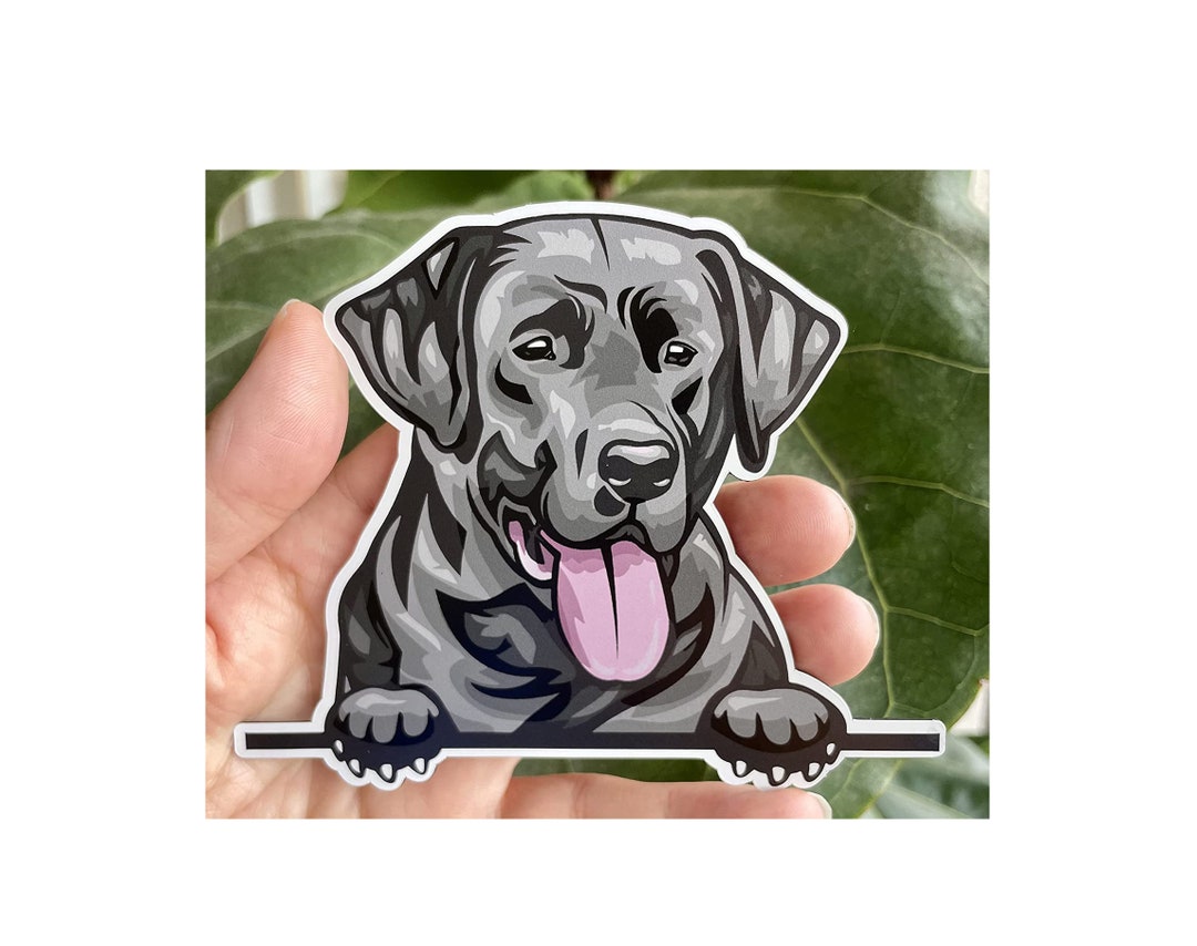 Black Lab Decal Smiling Dog Breed Magnet, Labrador Retriever - Etsy