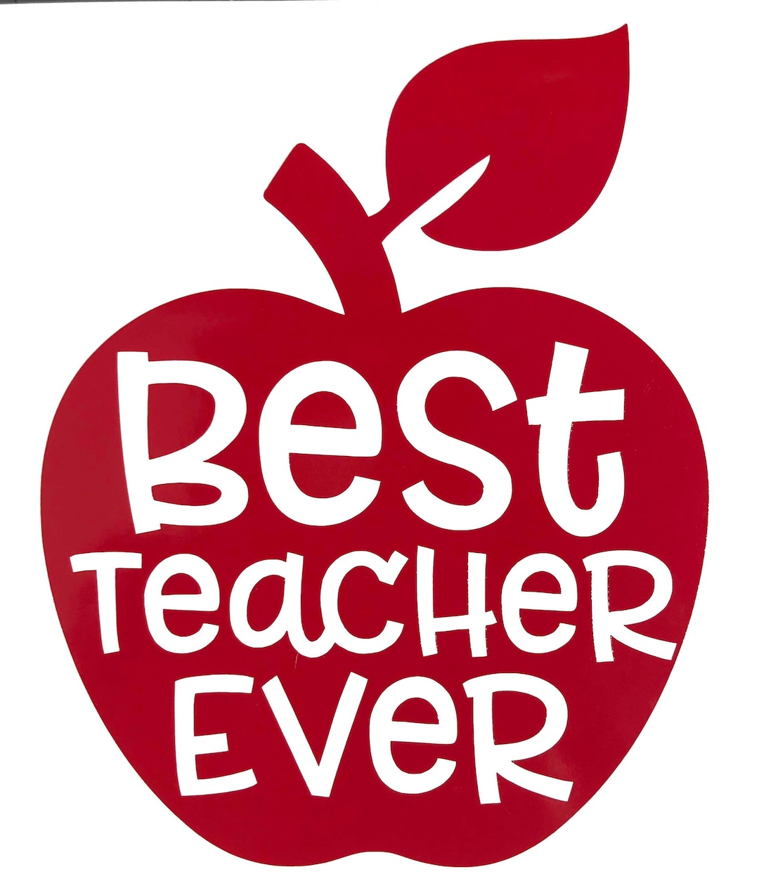 Teacher Vinyl Decal - Teacher Apple Decal, Best Teacher Ever, Teacher ...
