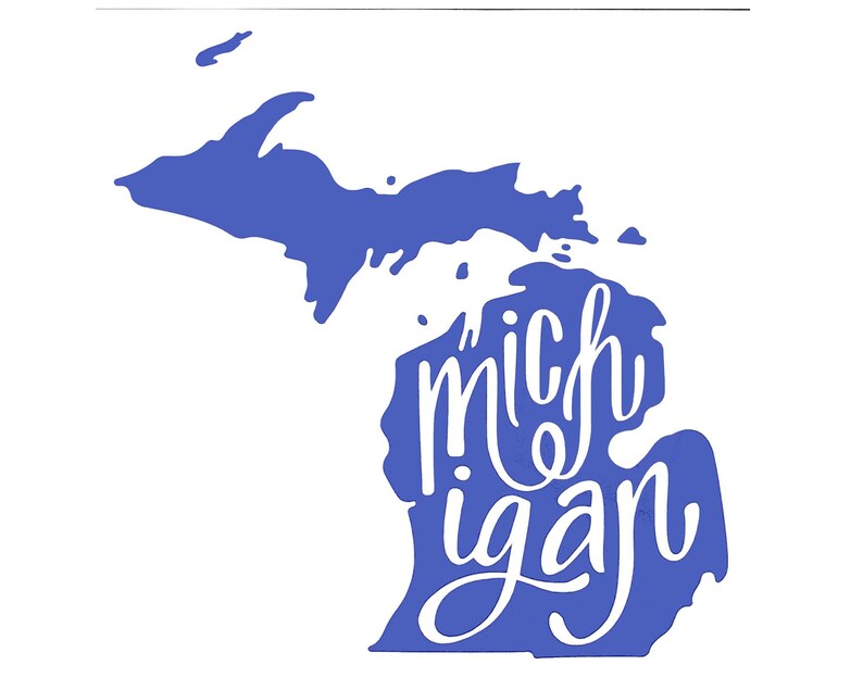 Custom Michigan Decal Michigan Home Sticker Yeti Tumblers | Etsy