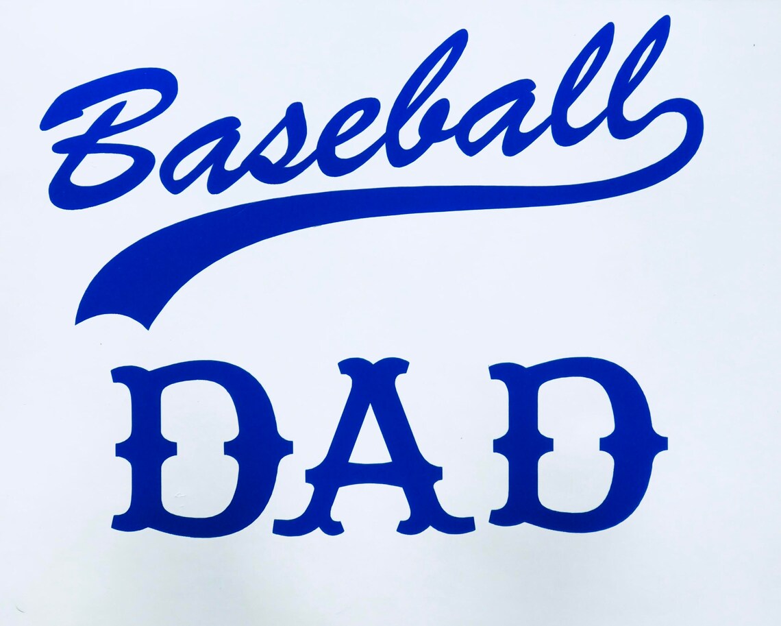 Custom Baseball Dad Vinyl Decal Baseball Bumper Sticker for | Etsy