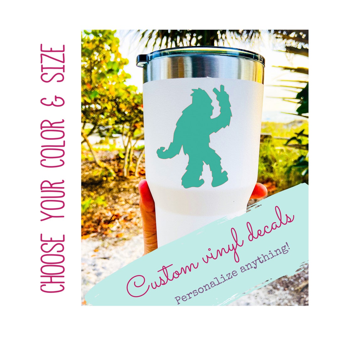 Bigfoot Vinyl Decal - Peace Bigfoot Sticker - Bigfoot Gift - Sasquatch ...