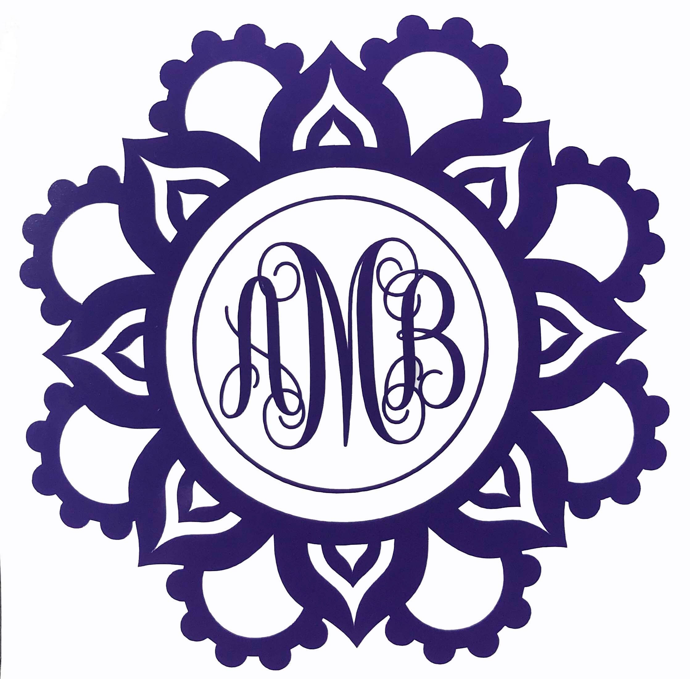 Custom Monogram Decal Monogram Sticker Decal for Tumbler - Etsy