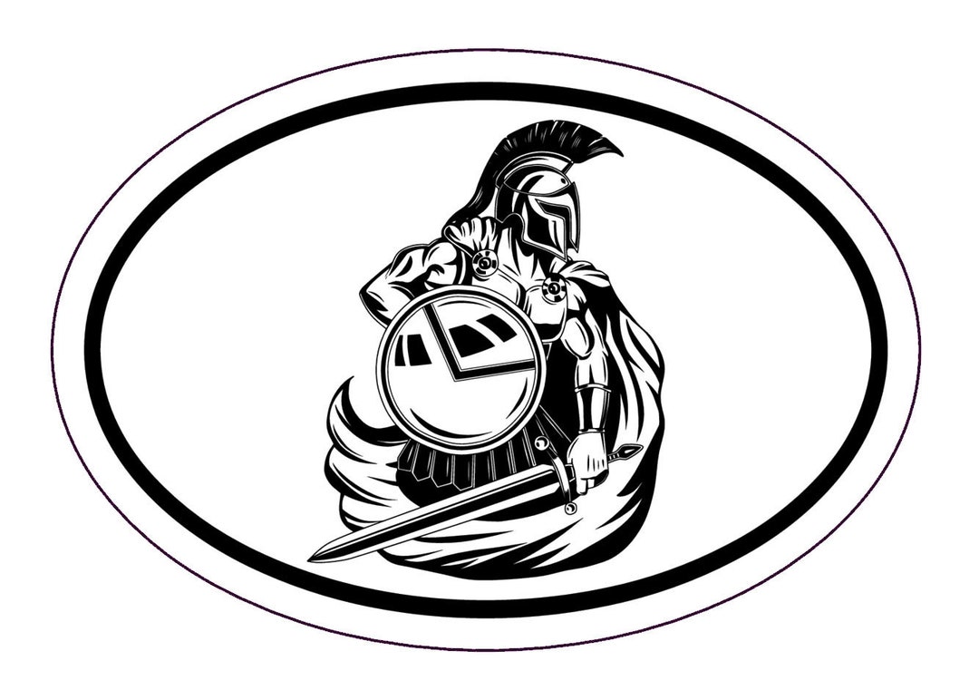 Spartan Decal - Oval Spartan Vinyl Decal - Spartan Sticker - Spartan ...