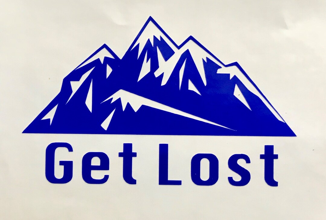 Get Lost Mountain Vinyl Decal - Hiking Bumper Sticker - Mountain ...