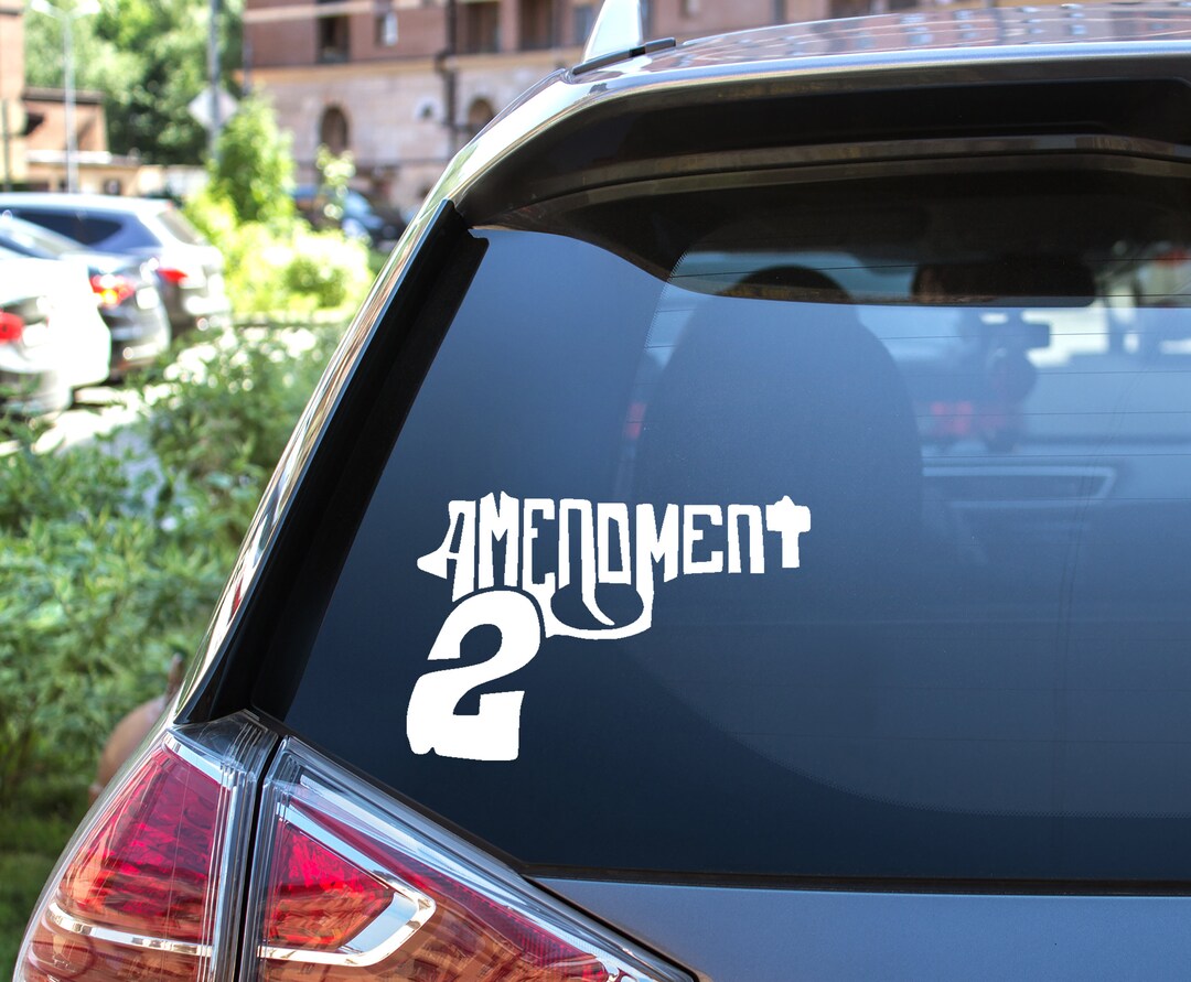 2nd Amendment Vinyl Decal 2A Pistol Decal Second Amendment Sticker 2nd ...