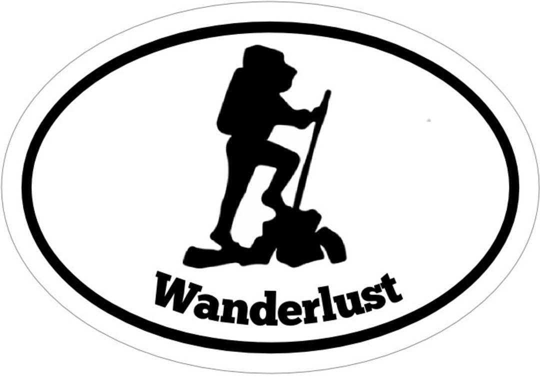 Wanderlust Vinyl Decal - Wanderlust Car Sticker - Hiking Vinyl Decal ...