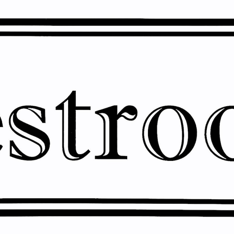 Restroom Sign - Etsy