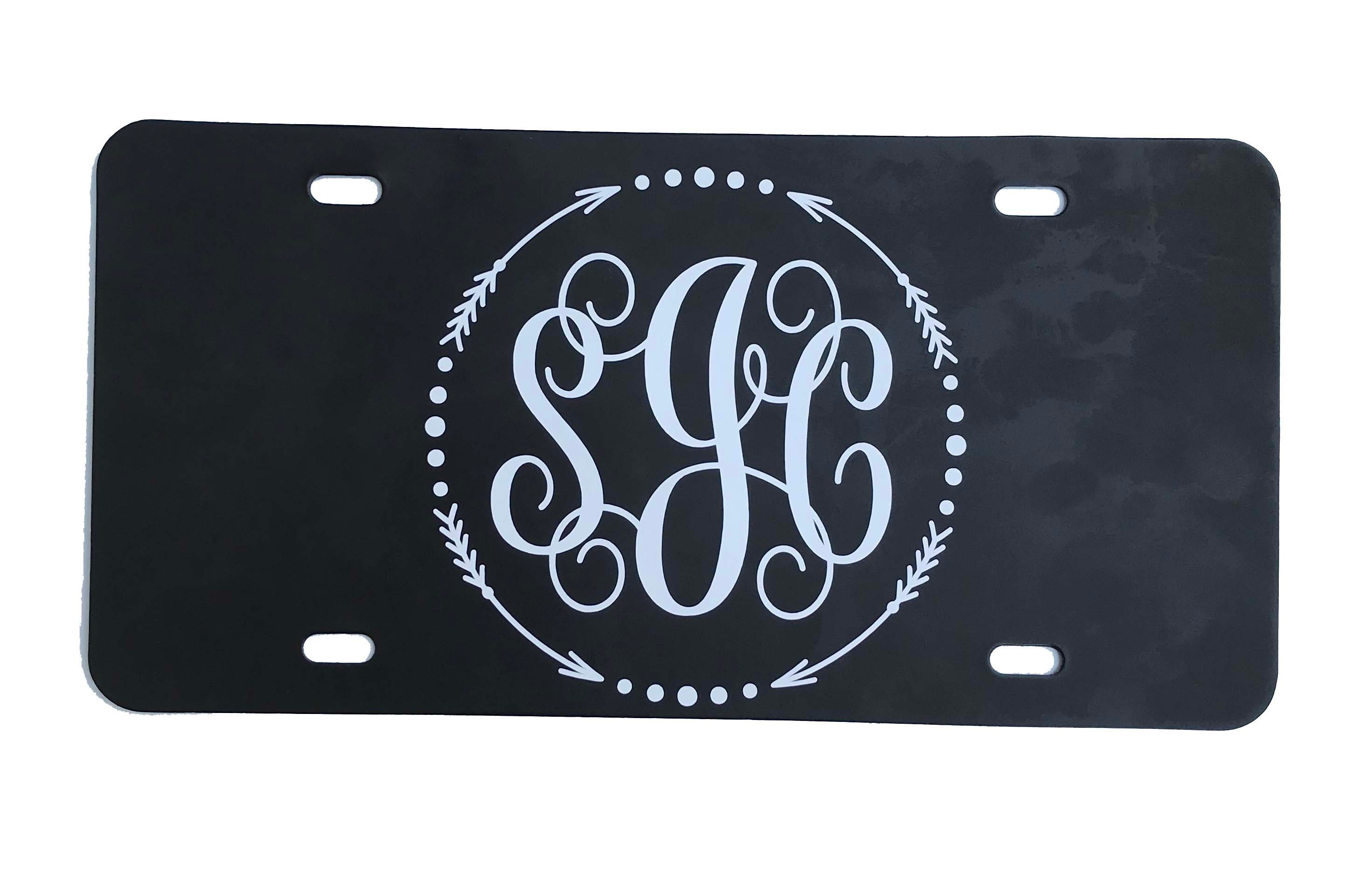 Personalized Vanity Plate Monogrammed Front License Plate - Etsy