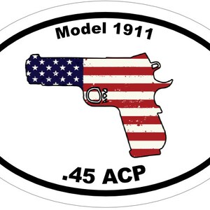 Handgun Sticker, 1911 Vinyl Decal, 1911 Sticker, 2nd Amendment Sticker ...