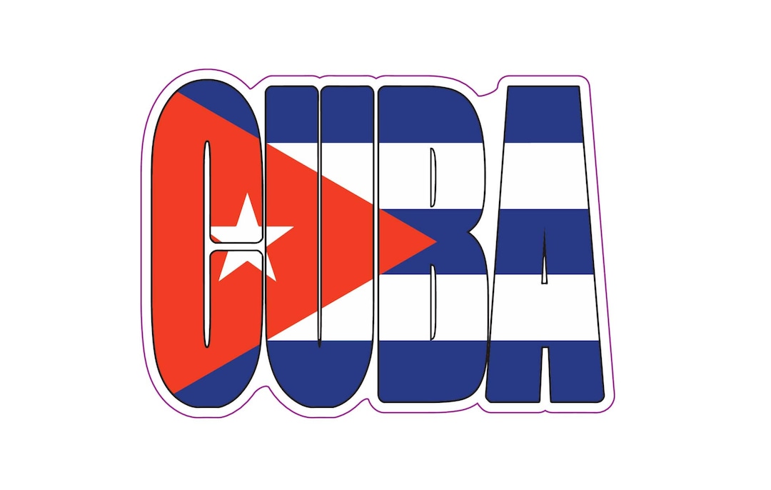 Cuba Vinyl Decal, Cuba Flag Decals, Cuban Bumper Sticker, for Tumblers ...