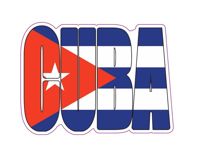 Cuba Vinyl Decal, Cuba Flag Decals, Cuban Bumper Sticker, for Tumblers ...