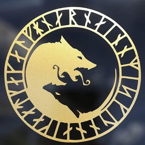 Ulfhednar Decal, Viking Decal, No Mercy on Violence , Circle Wolf Rune ...