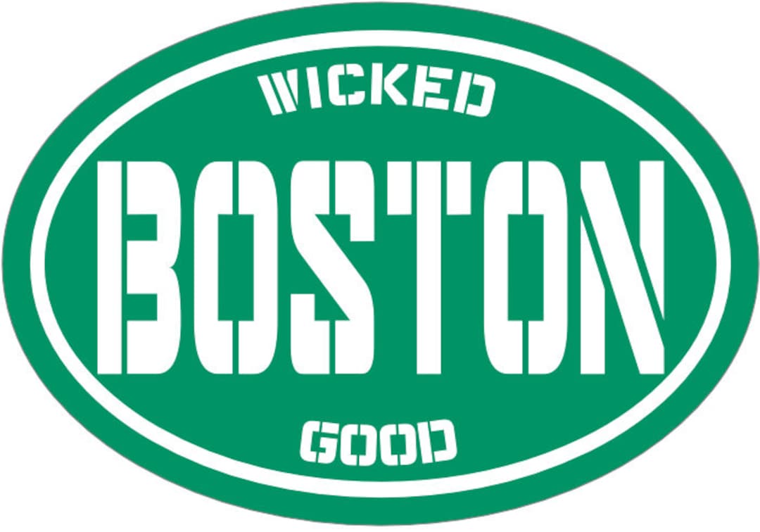 BOSTON Decal - Green Wicked Good BOSTON Vinyl Sticker - Boston Bumper ...