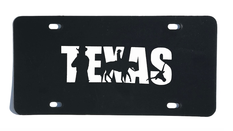 Handmade Custom Texas Cowboy Vanity Plate Texas Front License - Etsy
