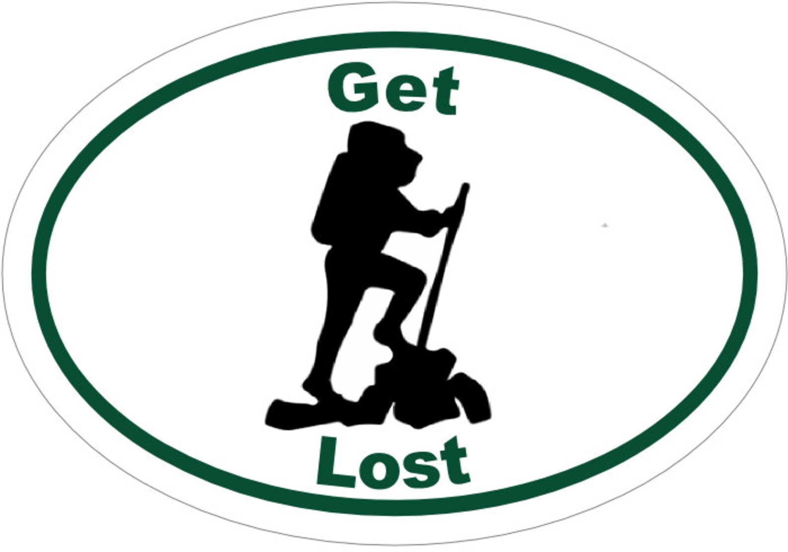 GET LOST Hiker Vinyl Decal Sticker, Truck Decal ,car Sticker, Hiking ...
