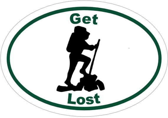 GET LOST Hiker Vinyl Decal Sticker Truck Decal car Sticker - Etsy