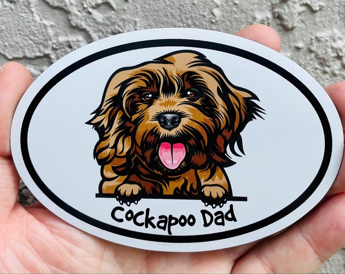 Cockapoo Dad Magnet - Cockapoo Dog Breed Magnetic Car Decal ...