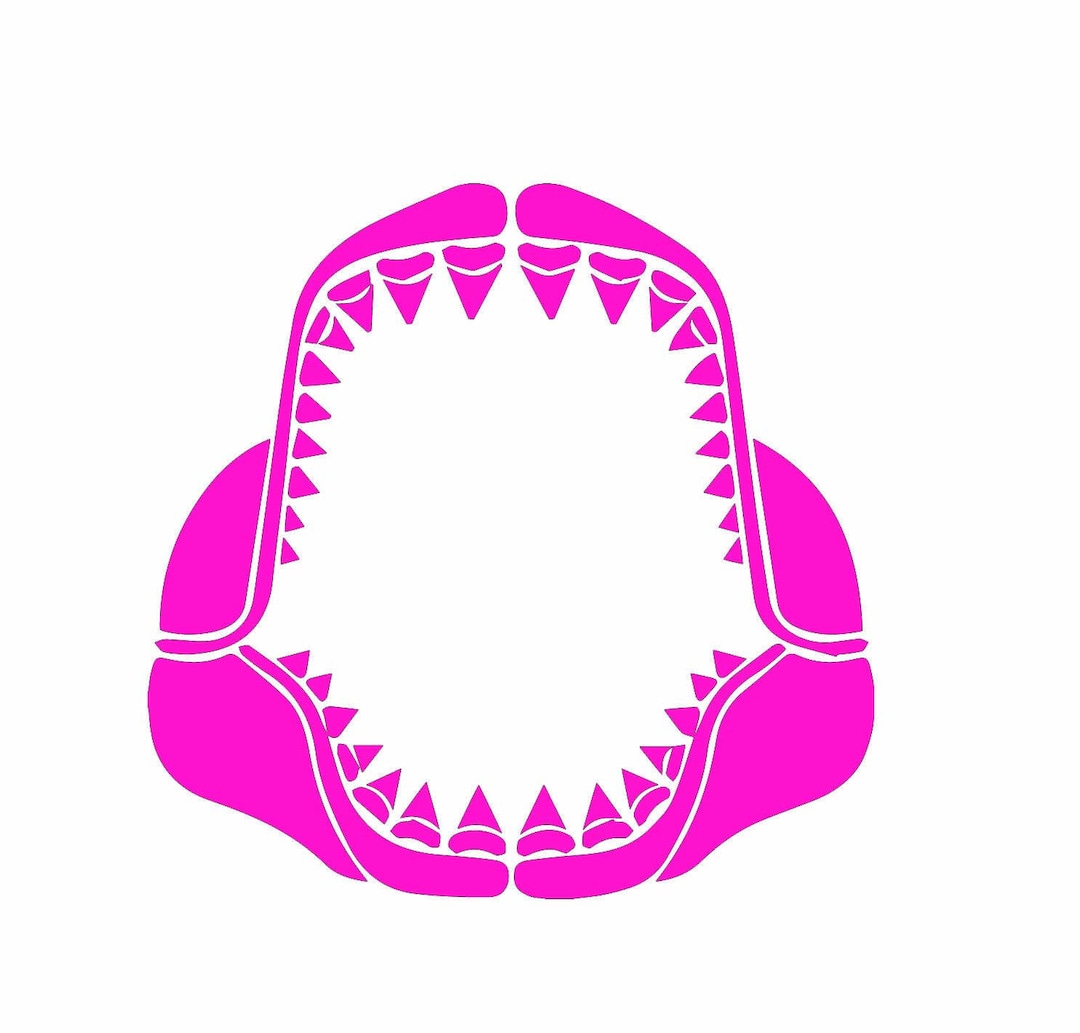 Great White Shark Jaw Decal - Shark Tooth Sticker - Great Ocean Beach ...