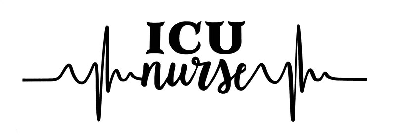Personalized ICU Nurse Vinyl Decal EKG Pulse Heartbeat | Etsy