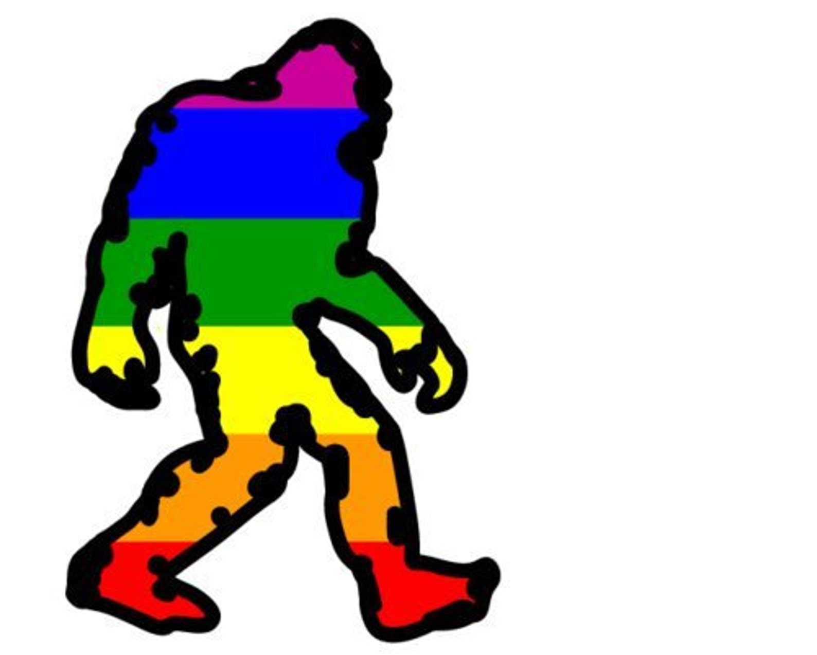 RAINBOW YETI Bigfoot Silhouette Vinyl Decal Sticker Great - Etsy
