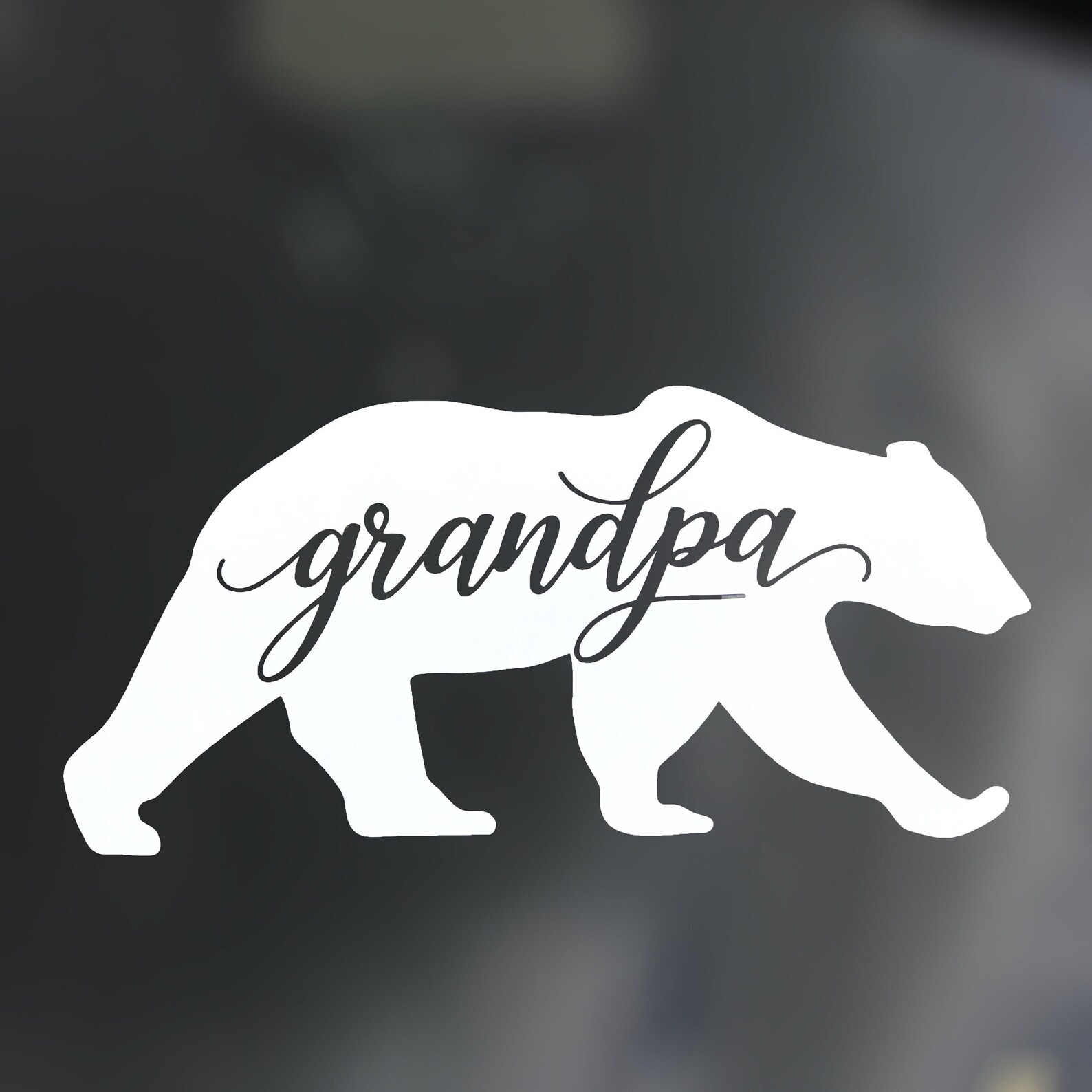 Custom Grandpa Bear Decal Bumper Sticker for Tumblers - Etsy