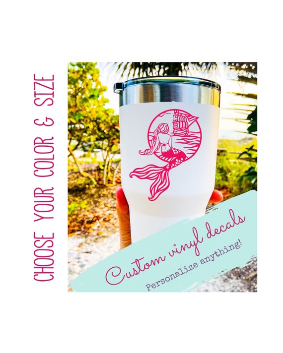 Mermaid Vinyl Decal Mermaid Wall Decal Beach Bumper Sticker - Etsy