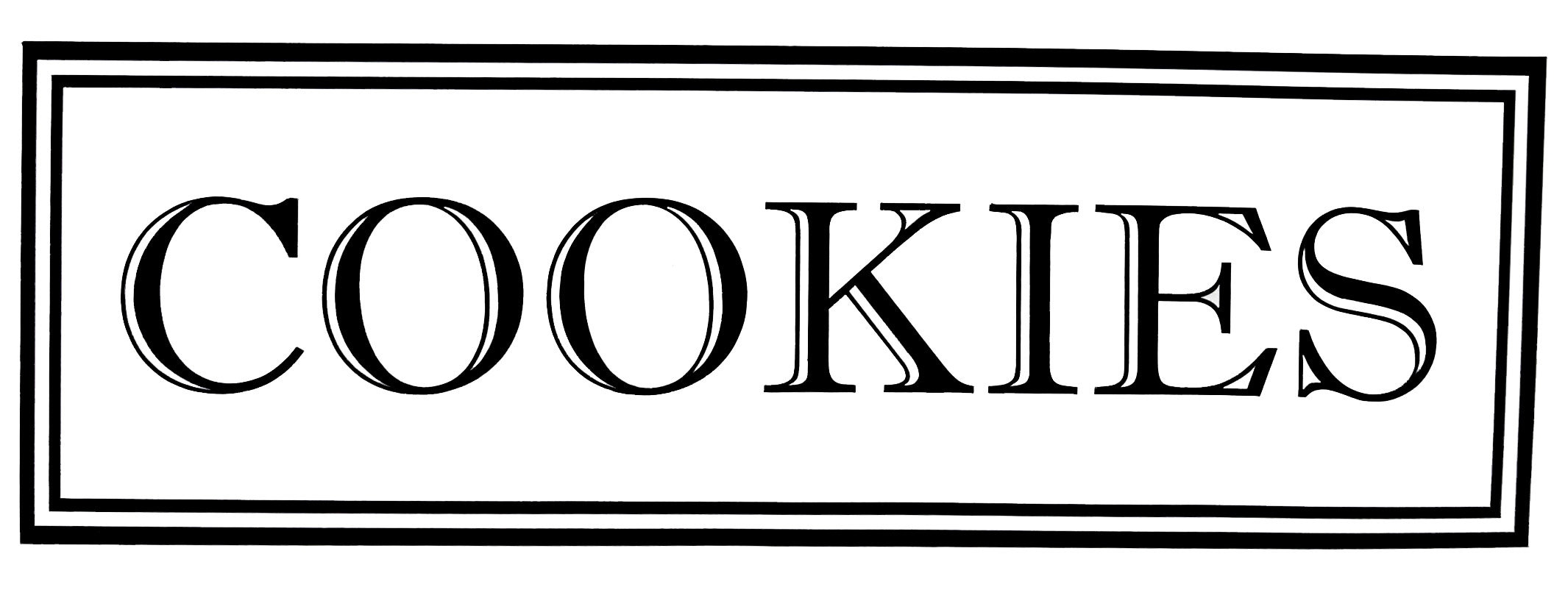 Custom Vinyl Cookies Jar Decal Rectangle Border Kitchen | Etsy