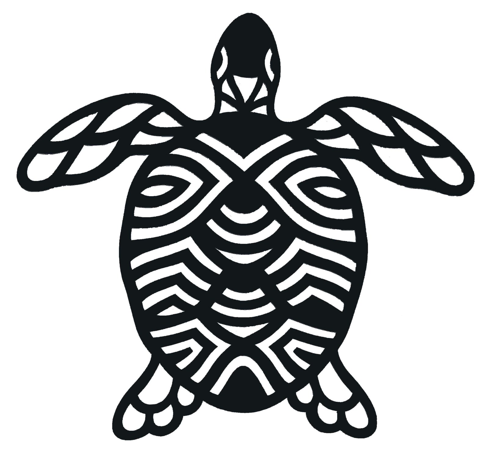 Custom Tribal Turtle Vinyl Decal - Turtle Bumper Sticker, for Tumblers ...
