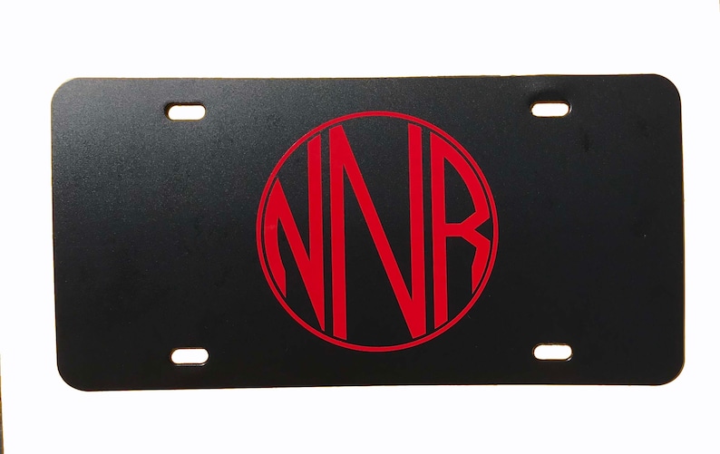 Personalized Vanity Plate Monogrammed Front License Plate - Etsy