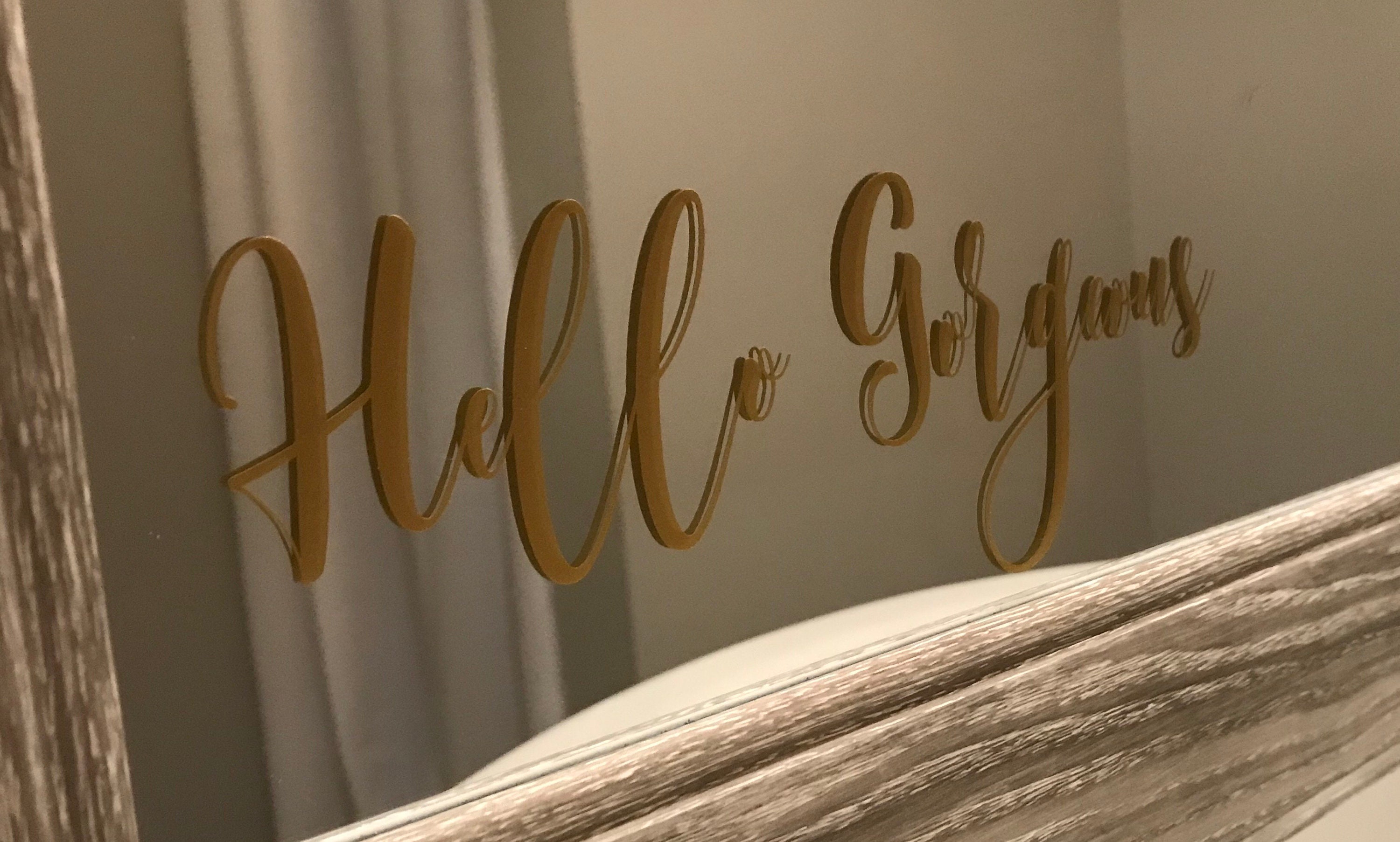 Hello Gorgeous Decal Gorgeous Mirror Sticker Mirror Decal | Etsy