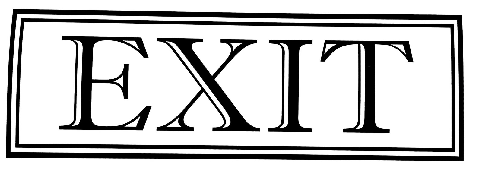 Exit Door Vinyl Decal Glass Door Exit Sticker commercial - Etsy