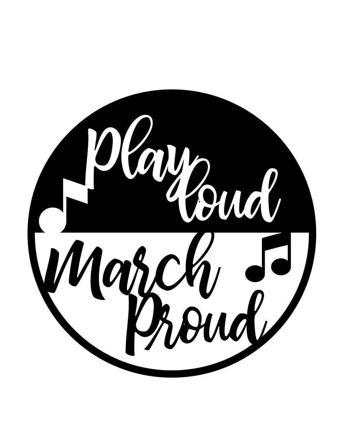 Custom Marching Band Decal Play Loud March Proud Decal Band | Etsy