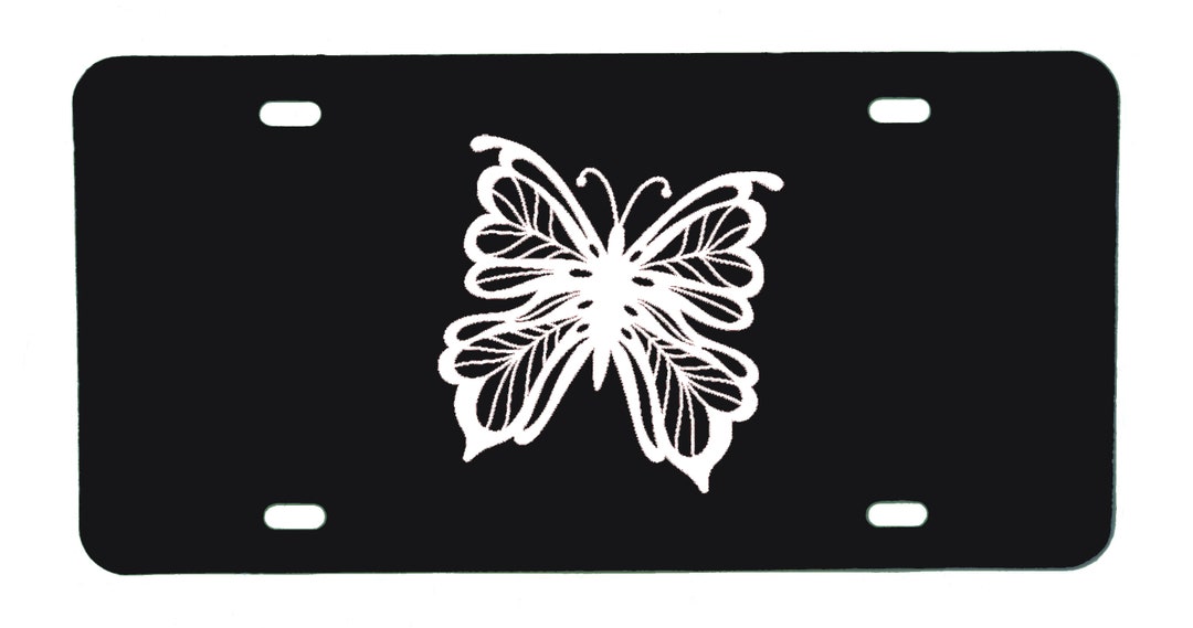 Butterfly Vanity Plate - Personalized Vanity Plate, Butterfly Front ...