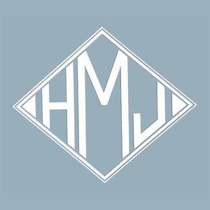 Custom Monogram Script Vinyl Decal - Personalized Initial Tumbler ...