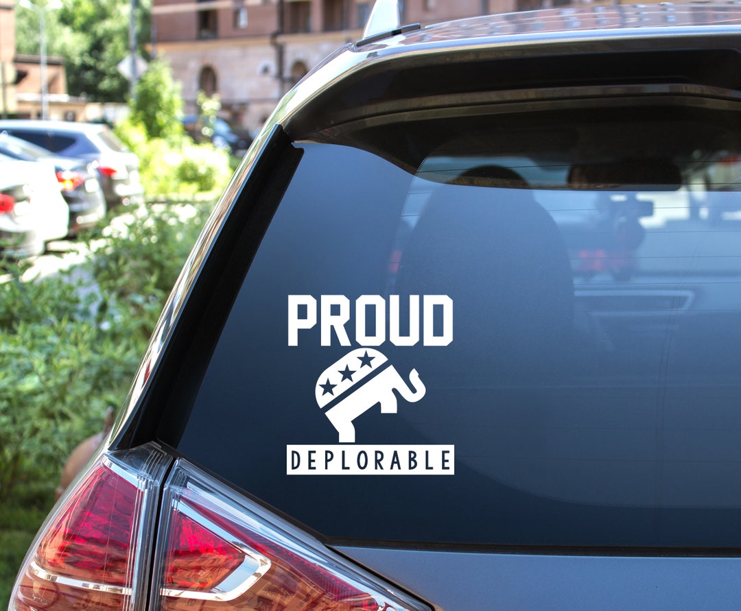 Proud Deplorable Elephant Decal - Potus Bumper Sticker - for Laptops ...