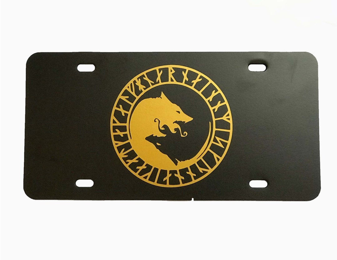 Viking License Plate - Viking Wolf - License Plate - Custom Car Tag ...