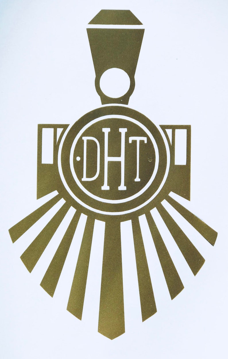 Locomotive Custom Initial Monogram Train Decal Bumper | Etsy