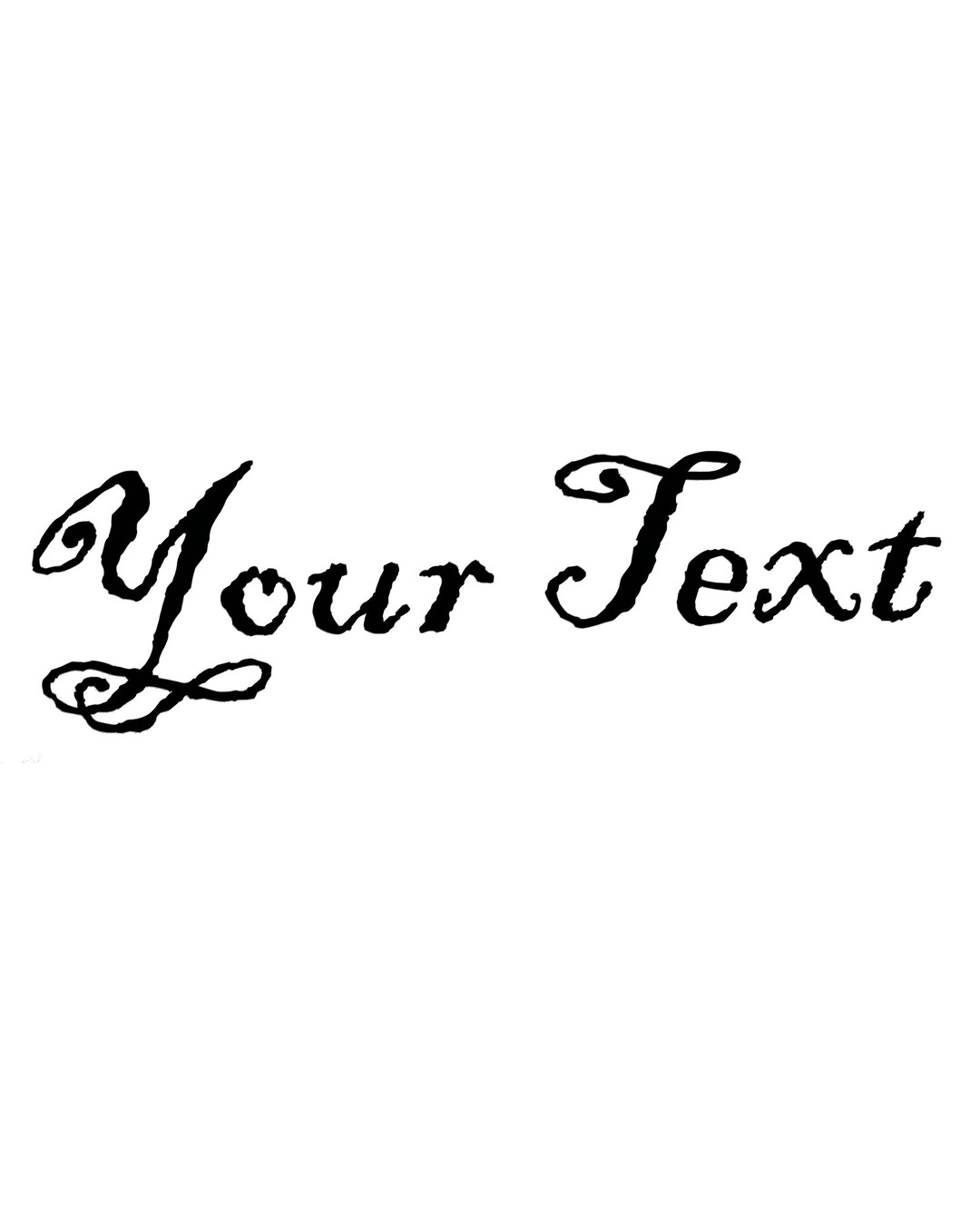 Custom Handwritten Font Style Decal - Custom Text Bumper Sticker - Your ...