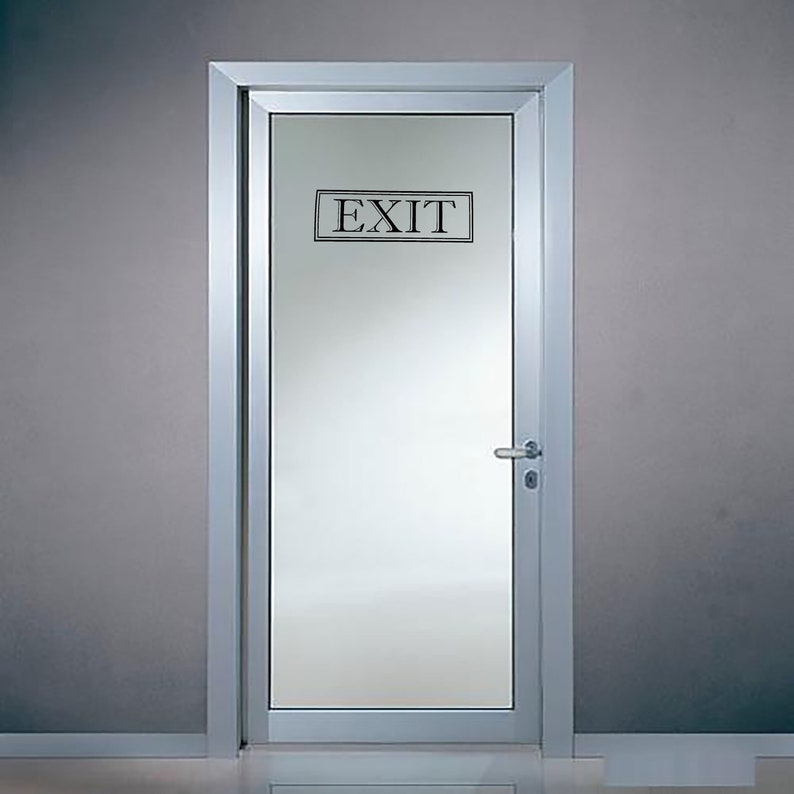 Exit Door Vinyl Decal Glass Door Exit Sticker commercial - Etsy