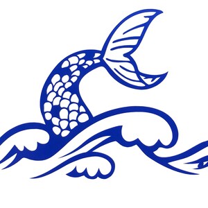 Mermaid Vinyl Decal, Mermaid Wall Decal, Beach Bumper Sticker, Custom ...