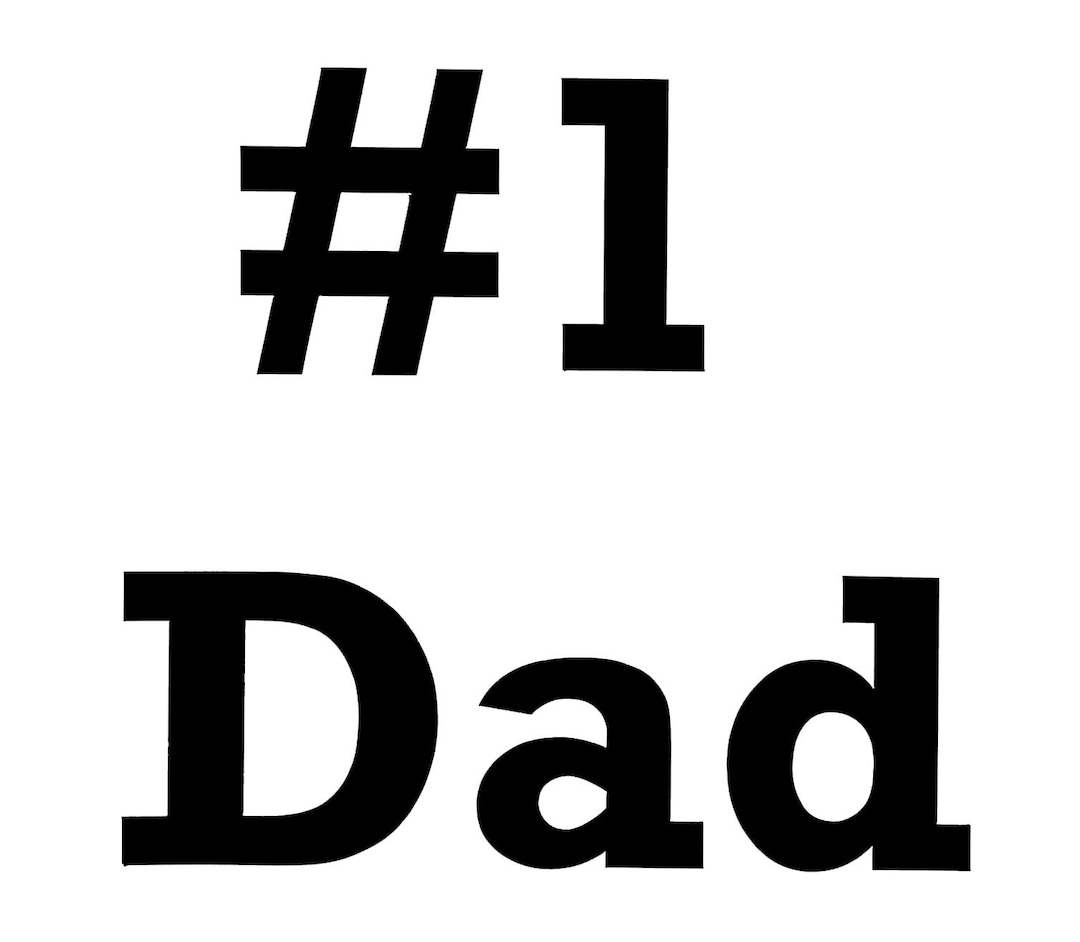 Custom Vinyl #1 Dad Decal, Number One Father Bumper Sticker, for ...