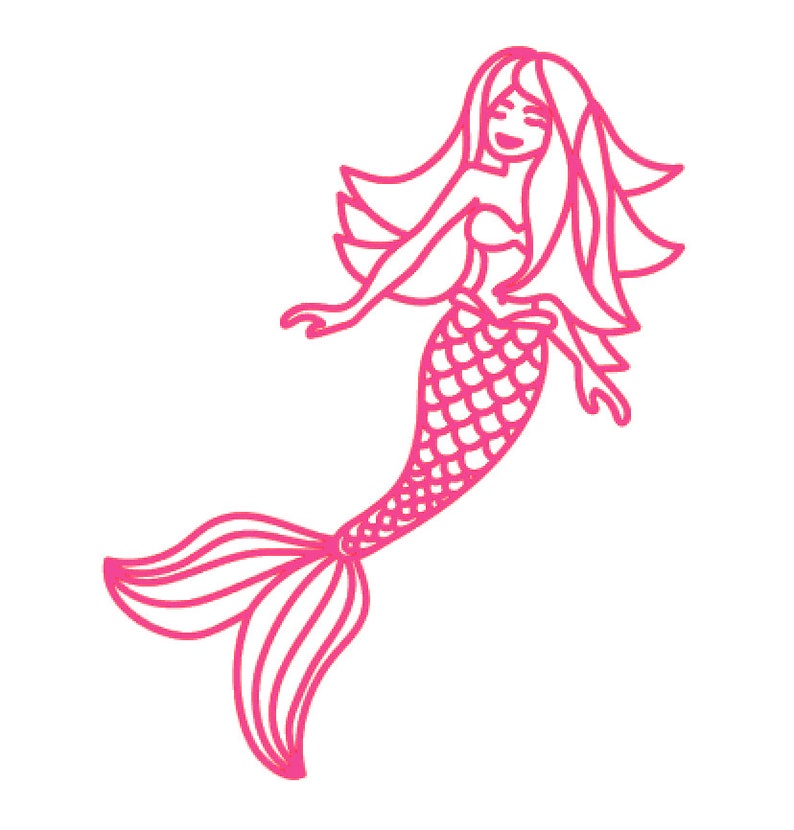 Mermaid Vinyl Decal Mermaid Cup Decal Pretty Mermaid - Etsy