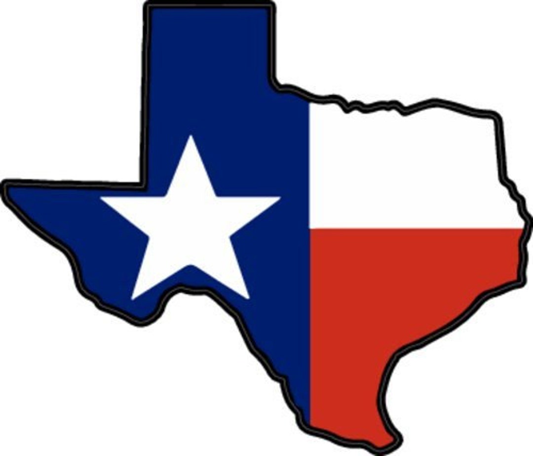 TEXAS State Flag Vinyl Decal Sticker - Texas Window Decal - Texan ...