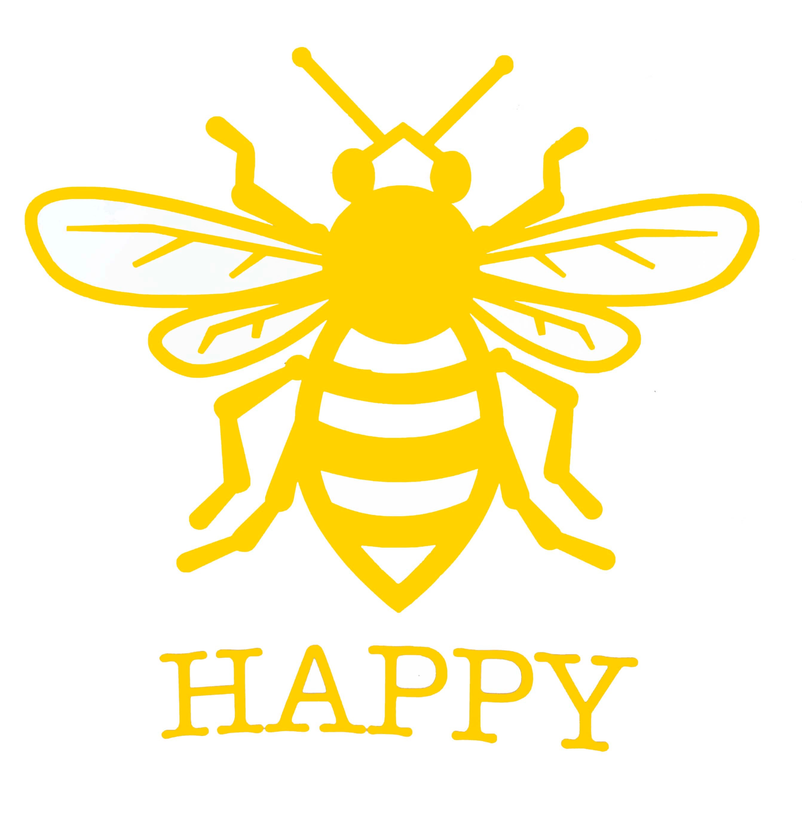Custom Bee Happy Vinyl Decal Bee Sticker Bee Happy Bumper | Etsy