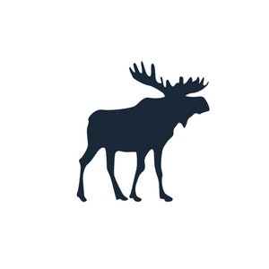 Moose Vinyl Decal - Moose Bumper Sticker, Tree Decal, Bull Moose Window ...