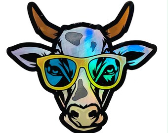 Funny Cow Sticker - Etsy