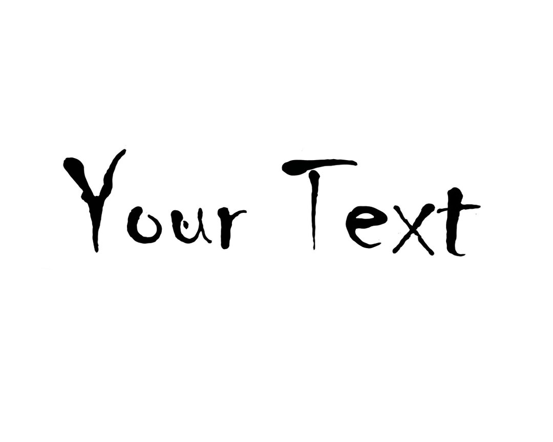 Custom Hand Drawn Font Style Decal - Custom Text Bumper Sticker - Your ...