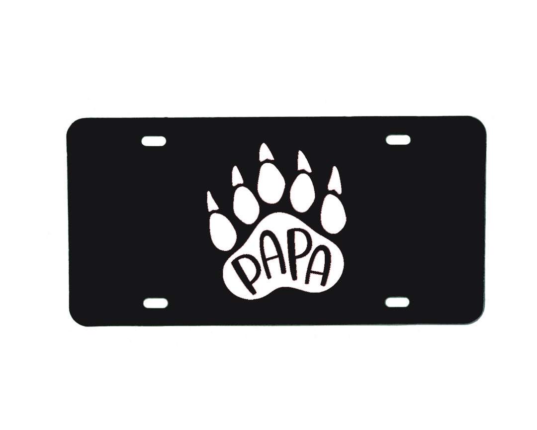 Papa Bear Vanity Plate, Personalized Vanity Plate, Papa Bear License ...